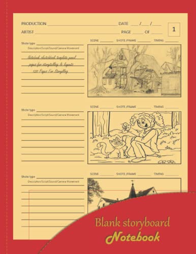 Blank Storyboard notebook: Illustration Template Book, Professional ...