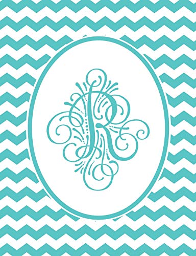 Journal: R Monogram Blue and White Chevron Notebook by NoteToSelf ...