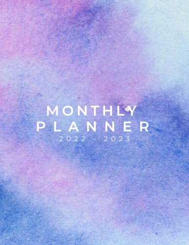 2022-2023 Monthly Planner: Pastel watercolor 2022-2023 Monthly Planner ...