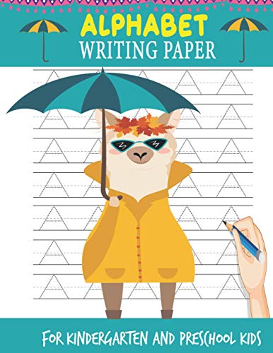 ALPHABET WRITING PAPER KINDERGARTEN AND PRE SCHOOL KIDS: Cute Llama ...