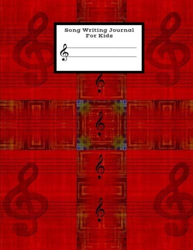 Song Writing Journal For Kids: Colorful Red Notes Lined/Ruled Paper ...