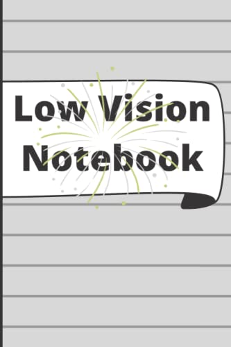 low vision notebook wide ruled: Low Vision Bold lined White Paper pages ...