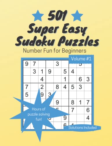 501 Super Easy Sudoku Puzzles: Number Fun for Beginners by Linda Toms ...
