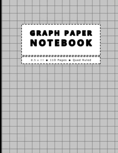 Graph Paper Notebook: 4x4 Quad Ruled Paper, 8.5" x 11", 110 Pages with ...