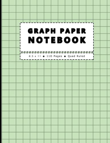 Graph Paper Notebook: 5x5 Quad Ruled Paper, 8.5" x 11", 110 Pages with ...