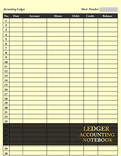 Ledger Accounting Notebook: General Ledger Accounting Book, Journal ...