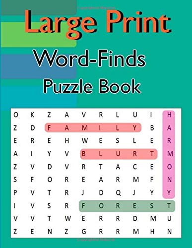 Large Print Word-Finds Puzzle Book: Large print word search, Word ...