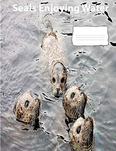 Seals Enjoying Water wideruledlinepaper Composition Book: Seal fans ...