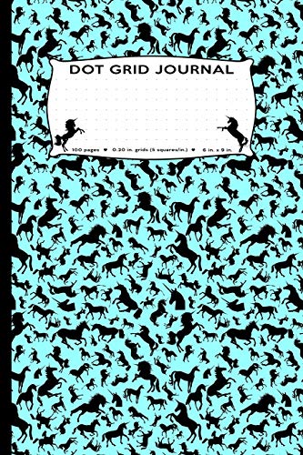 Dot Grid Journal: Unicorns all over pattern, Dot Grid Journal flexible ...