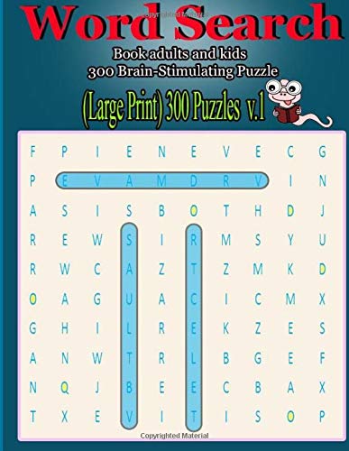 Word Search: :Book adults and kids 300 Brain-Stimulating Puzzle (Large ...