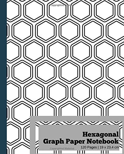 Hexagonal Graph Paper Notebook: Honeycomb Paper , Hexagon Grids ...