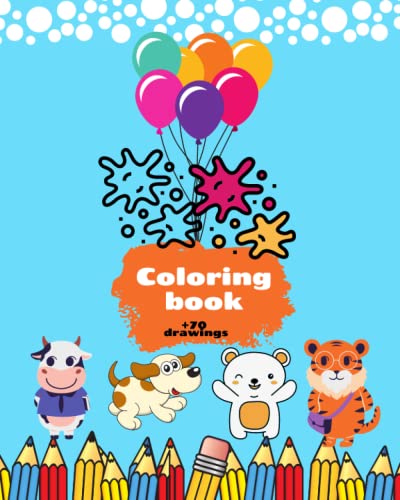 Coloring Book, Adorable and Fun Animals, Coloring Book for Kids ...