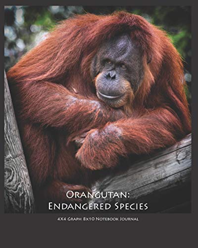 Orangutan: Endangered Species 4x4 Graph 8x10 Notebook Journal by It's ...
