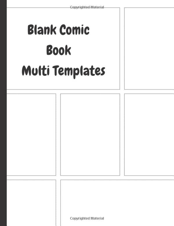 Blank Comic book Multi templates: draw your own Comics with 4 differet ...