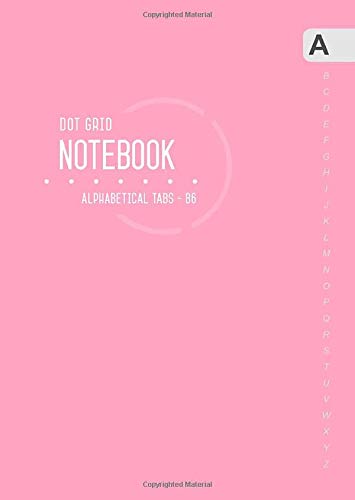 Dot Grid Notebook Alphabetical Tabs B6: Small Journal Organizer with A ...