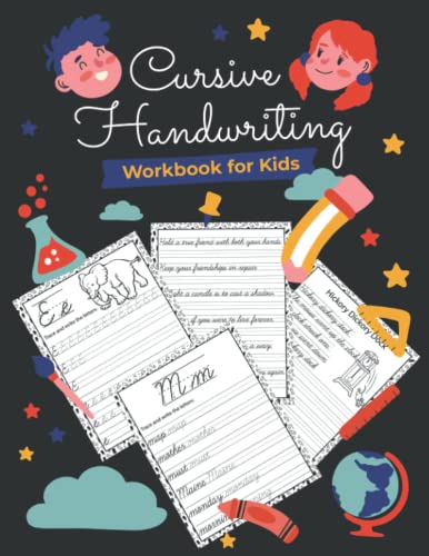 Cursive Handwriting Workbook for Kids: Trace Letters Alphabet ...