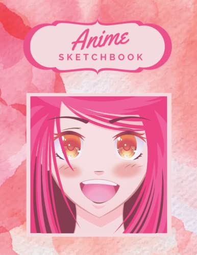Blank Anime Sketchbook: Cute Anime Themed Cover - This Sketchbook is ...