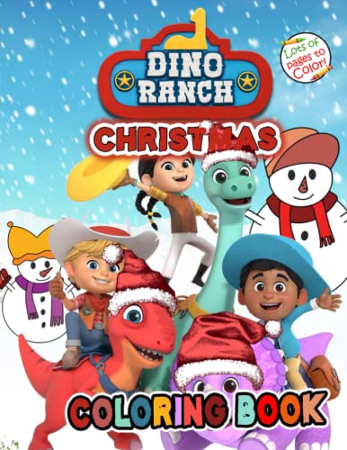 Dino Ranch Christmas Coloring Book: Great Christmas Gift With 50 ...