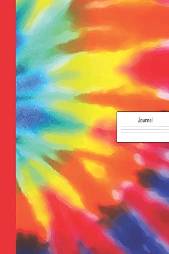 Journal: Tye Die Yellow Orange Red Blue Pink & Purple Cover | Diary ...