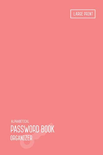 Password Book Large Print: 6x9 Password Organizer with Tabs Printed ...