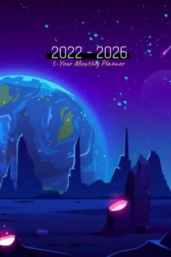 2022-2026 Monthly Planner 5 Years: Space Calendar 2022,60 Month Monthly ...