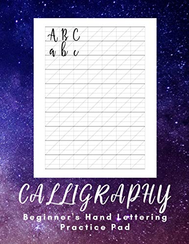 Calligraphy beginner's Hand Lettering Practice Pad: Slant Lined Hand ...