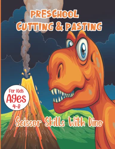 Preschool Cutting And Pasting Scissor With Dino For Kids Ages 4-8 ...