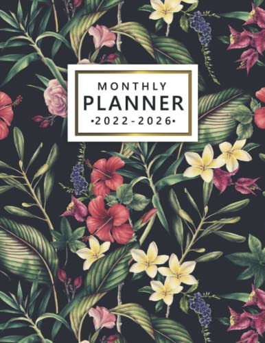 2022-2026 Monthly Planner: 5 Year Monthly Calendar Organizer & Agenda ...
