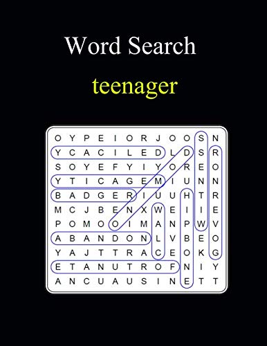 Word Search teenager: word search puzzle books Teenagers by kukkik TE ...