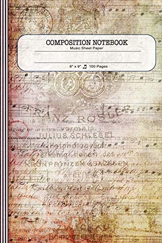 Composition Notebook: Music Sheet Paper - Musician Staff Manuscript ...