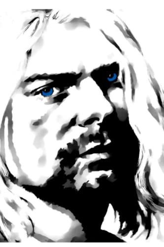 Kurt Cobain A5 Notebook 6"x9" Lined/Ruled paper with 140 pages. Journal ...