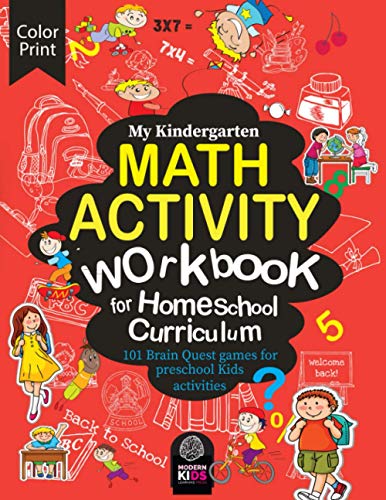 My Kindergarten Math Activity Workbook for Kindergarten Homeschool ...