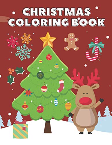 Cute Christmas Coloring Book: For Toddlers & Kids Large Print Beautiful ...