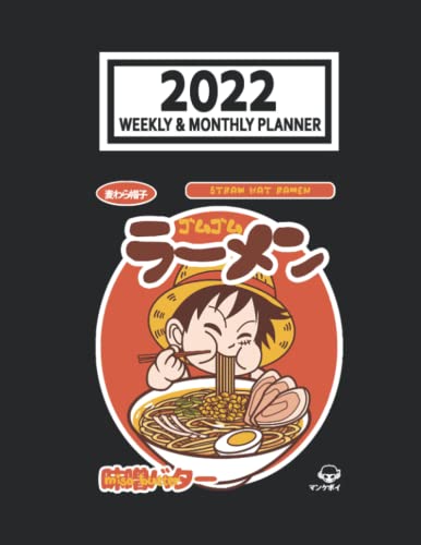 2022 Weekly & Monthly Planner: One Píece Anime Manga Mugiwara Straw Hay ...