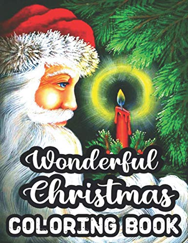 Wonderful Christmas Coloring Book: 50 Wonderful Happy Christmas ...