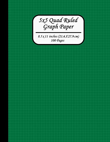 5x5 Quad Ruled Graph Paper. 8.5 x 11 Inches (21.6 x 27.9 cm). 100 Pages ...
