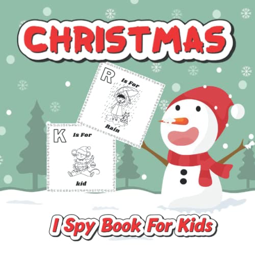 Christmas I Spy Book For Kids: A Christmas Holiday I Spy Coloring Book ...