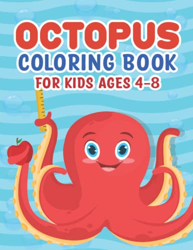 Octopus Coloring Book For Kids: Easy And Unique Octopuses Squid Dolphin ...