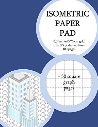 Isometric Paper Pad: Graph Paper Pad 0,3 inches (between lines) 50 ...