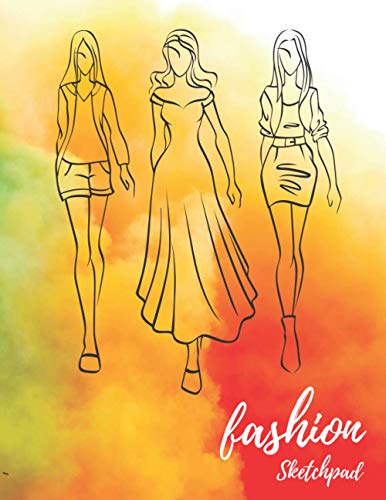 Fashion Designer Sketchbook: 216 Large Female Figure Templates, Croqui ...