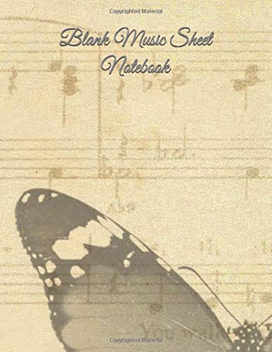Blank Music Sheet Notebook: Music Manuscript Paper / Staff Paper ...