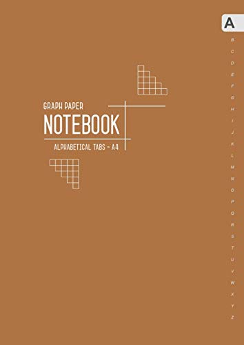 Graph Paper Notebook Alphabetical Tabs A4: Large Journal Organizer with ...