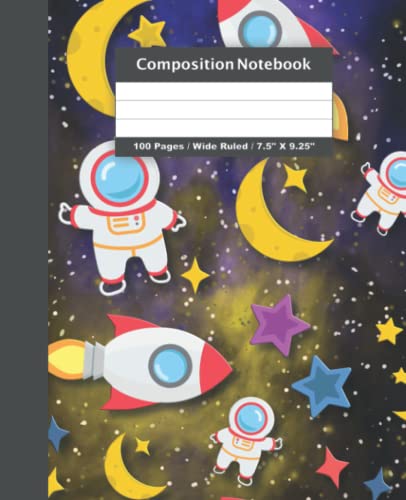 Astronauts With Spacecraft, Stars & Cheese Half Moons In Space ...