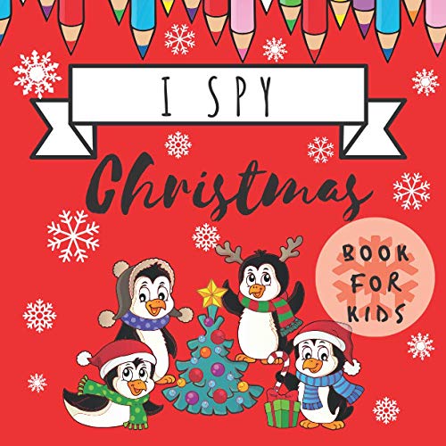 I Spy Christmas Book For Kids: A Fun Guessing Game and Coloring ...