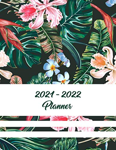 2021 – 2022 Monthly Planner Tow Year Calendar Diary: Watercolor Pretty ...
