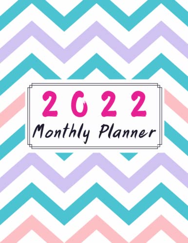 2022 Planner: Jan 2022 - Dec 2022 1 Year Monthly Calendar Planner With ...