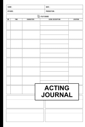 Acting Journal: Simple Audition Log book Tracker, Track & Record ...