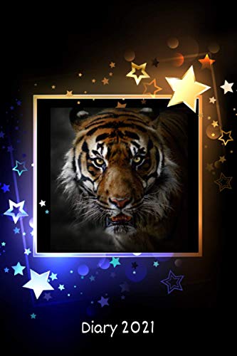 2021 Tiger Diary Planner: Notebook with a Week per Page, Notes and Dot ...