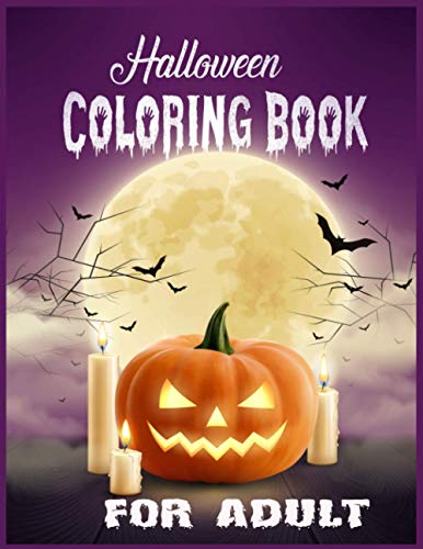 Halloween Coloring Book For Adult: Halloween designs, jack-o-lanterns ...