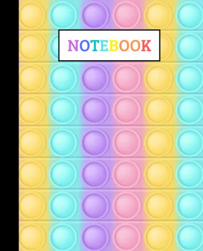 Rainbow Pop It toy Notebook: Rainbow Pop It Journal Fidget Notebook ...